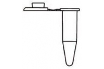 0.2 ml Individual PCR Tube attached Flat Cap, Blue (1000 ea)