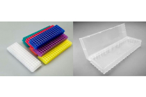 80 Well Tube Rack with Container, Blue (1 ea)