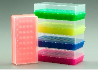 32 Well Tube Rack with Lid, Fluor. Blue (1 ea)